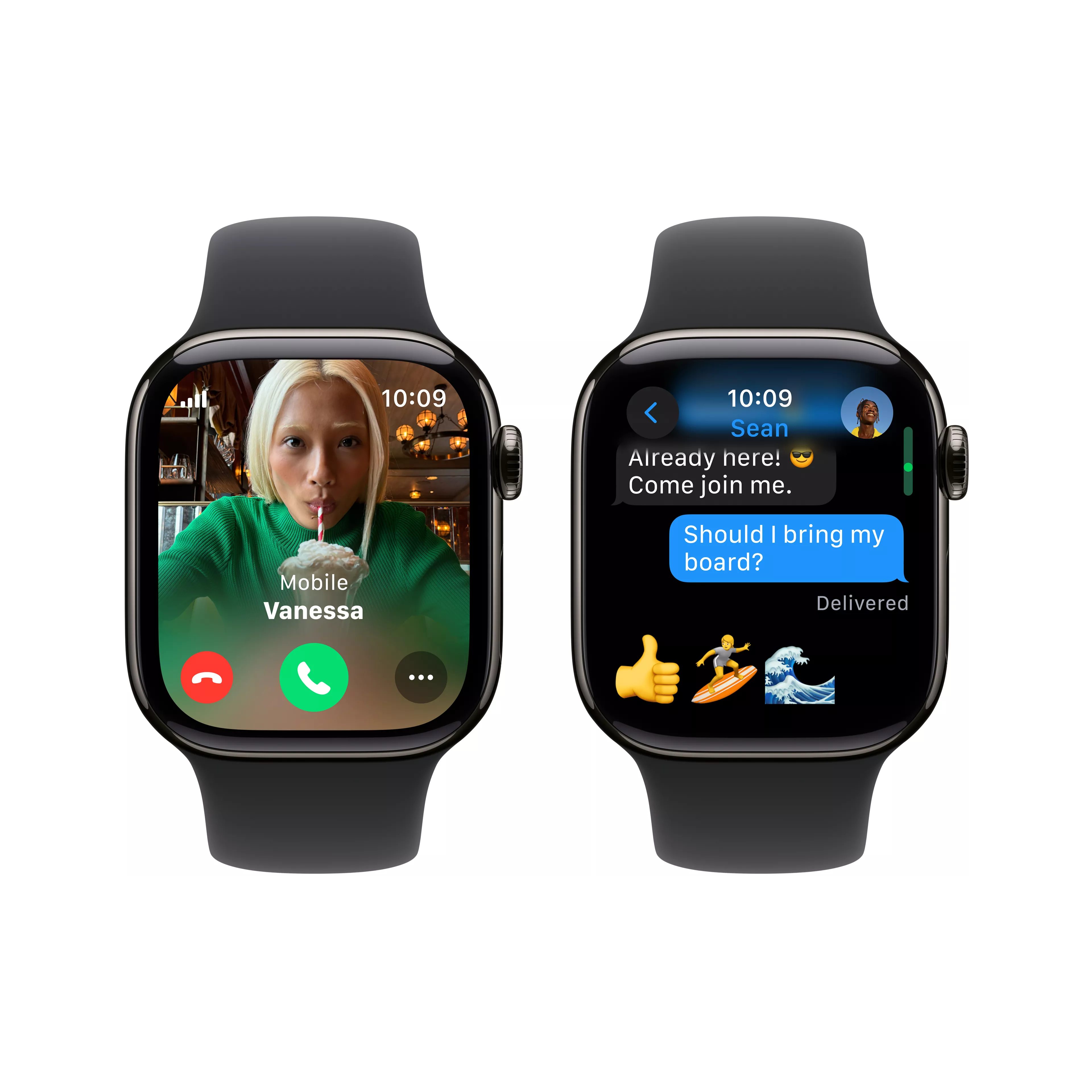 Apple Watch Series 10 46mm in Slate Titanium Case With Slate Milanese ...