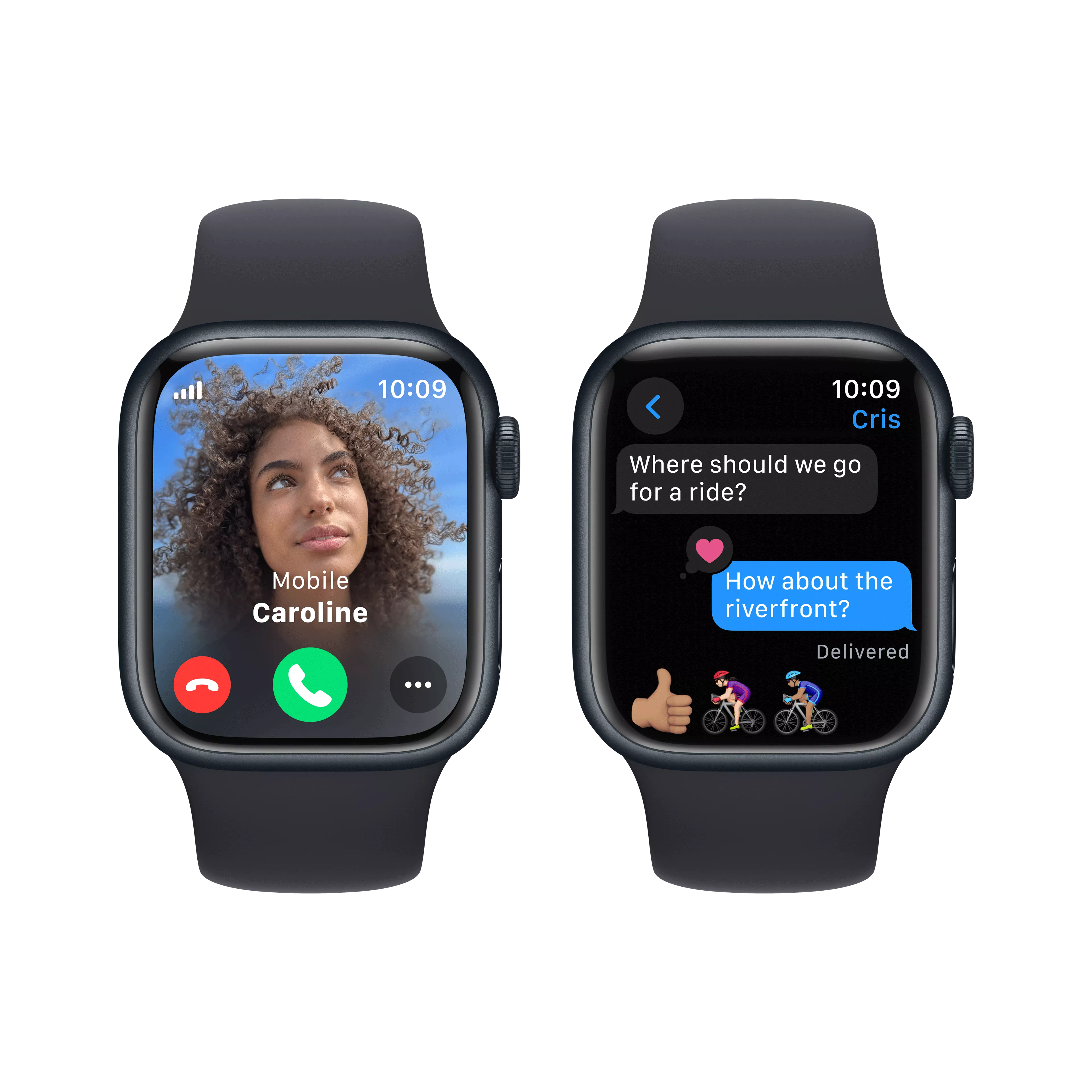 Apple Watch Series 9 GPS + Cellular 41mm Midnight Aluminum Case with ...