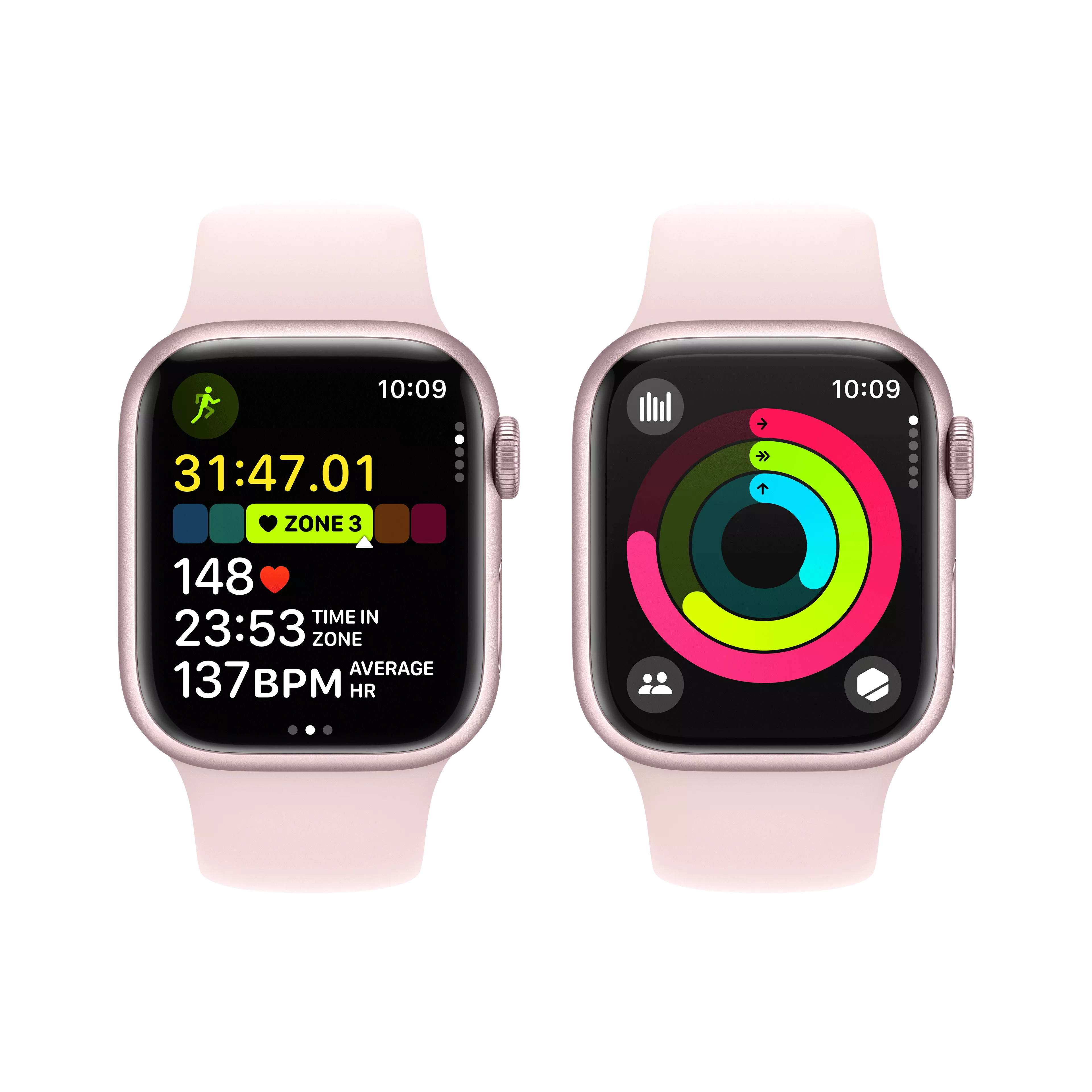 Apple Watch Series 9 GPS + Cellular 41mm Pink Aluminum Case with Light ...