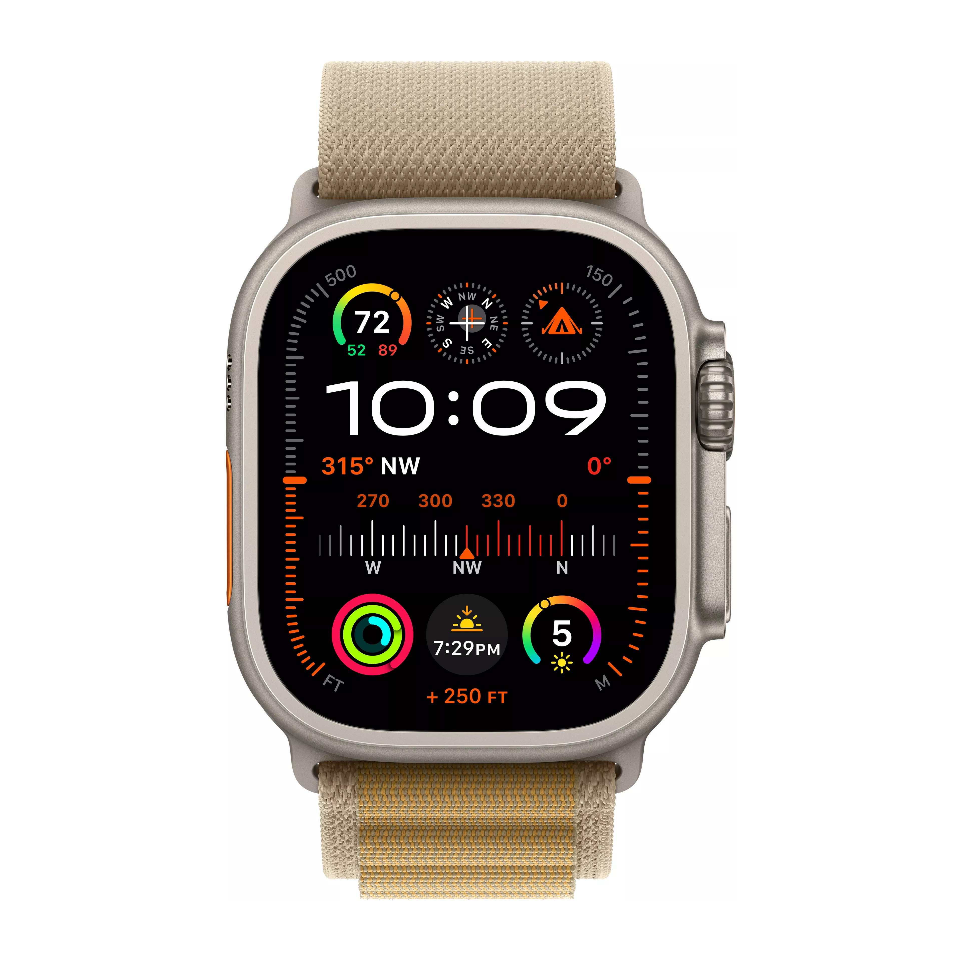 Apple Watch Ultra 2 49mm in Natural Titanium Case With Tan Alpine Loop ...
