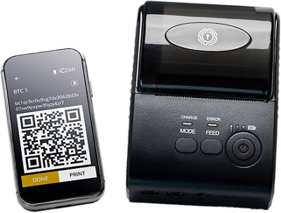 iCoin Wallet and Printer Bundle, Cold Storage Cryptocurrency Hardware ...