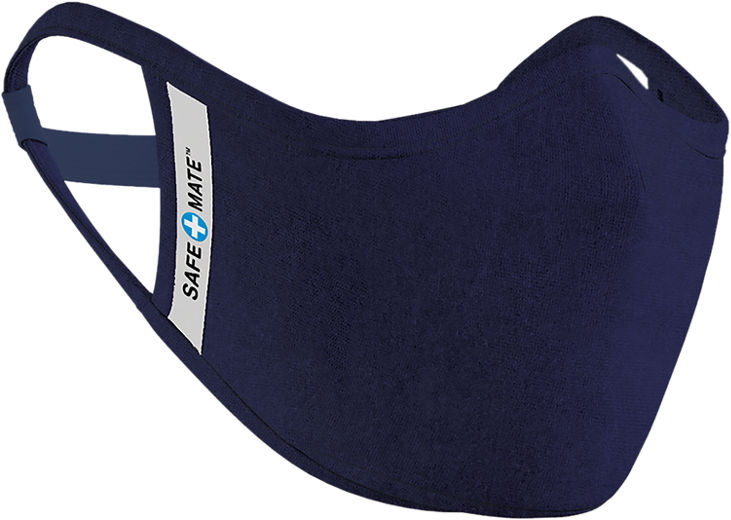 Safe+Mate Washable Cloth Mask 3 Pack L/XL - Black/Navy/Gray | Verizon