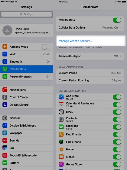 Change or Add Data Bundles - Prepaid iPad | Verizon