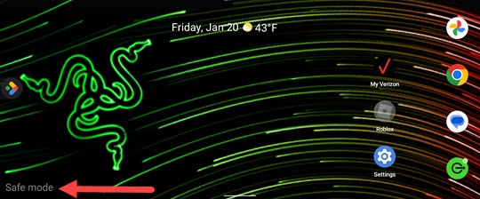 Razer Edge 5G - Power Up in Safe Mode | Verizon