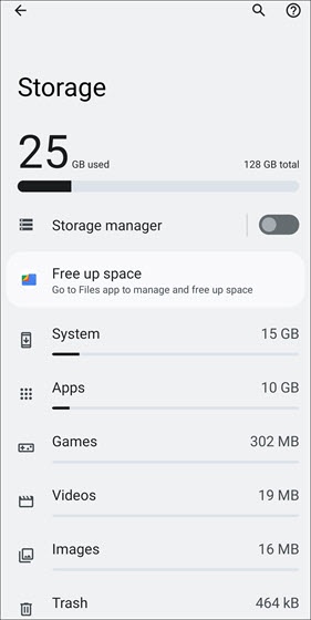 MOTOROLA EDGE+ 5G UW - Check Device Storage | Verizon